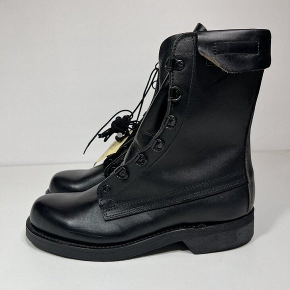 Addison | Shoes | Vtg 9s Addison Shoe Company Black Combat Boots Mens 6 ...